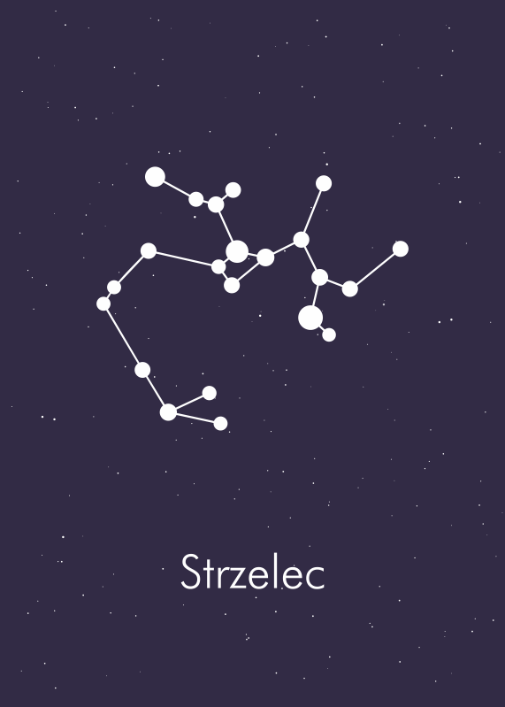 Plakat Znak zodiaku strzelec 110 - sklep internetowy Wally