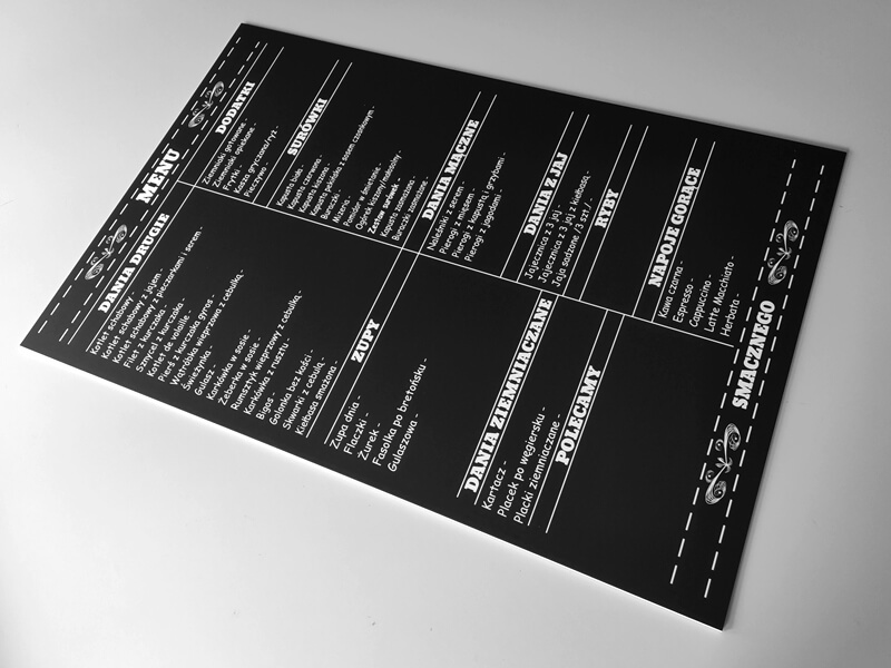 Tablica kredowa z grafiką: szerokość: 80 cm, wysokość: 120 cm ...