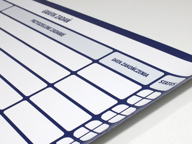 Tablica magnetyczna grafik zadań tablica lean suchościeralna 107 ...