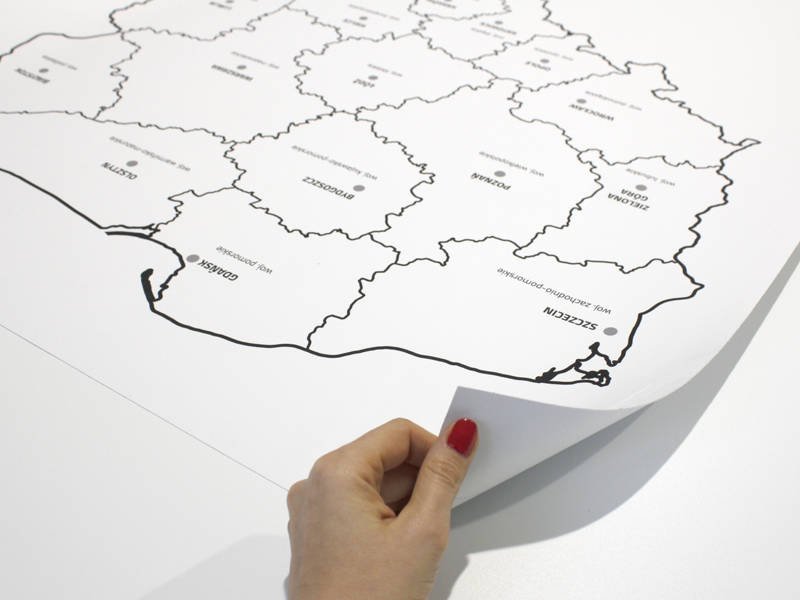 Tablica suchościeralna mapa Polski z podziałem na województwa 238 ... Tablica suchościeralna mapa Polski z podziałem na województwa 238 ...