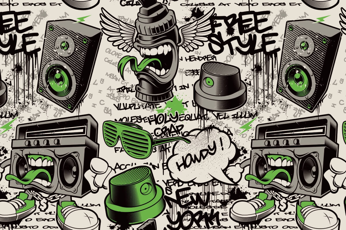 Tapeta Graffiti 0123 - sklep internetowy Wally